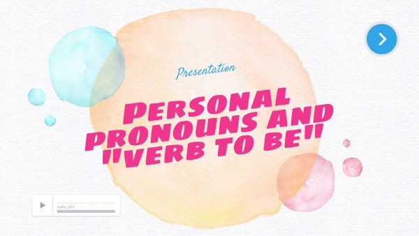 Personal Pronouns and Verb To Be | Genially