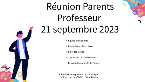 Présentation Professeur principal 5eme7