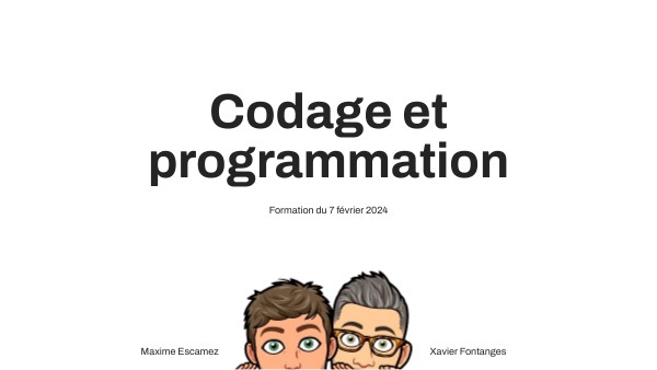 Formation Codage et Programmation | Genially
