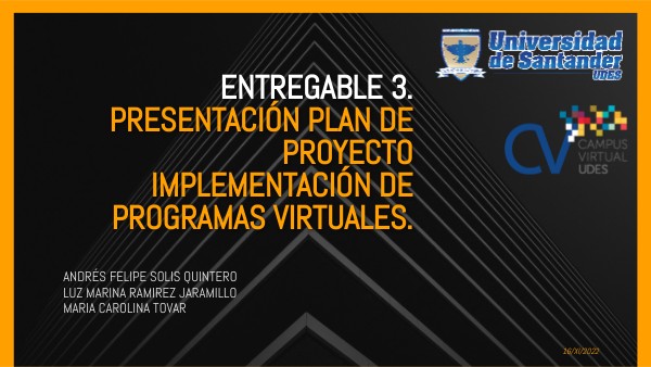 ENTREGABLE 3. PRESENTACIÓN. PLAN DE PROYECTO IMPLEMENTACIÓN DE PROGRAM | Genially