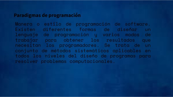 Paradigmas de programación.
