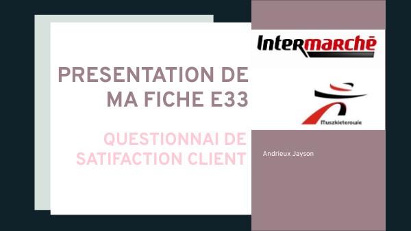 présentation fiche E33