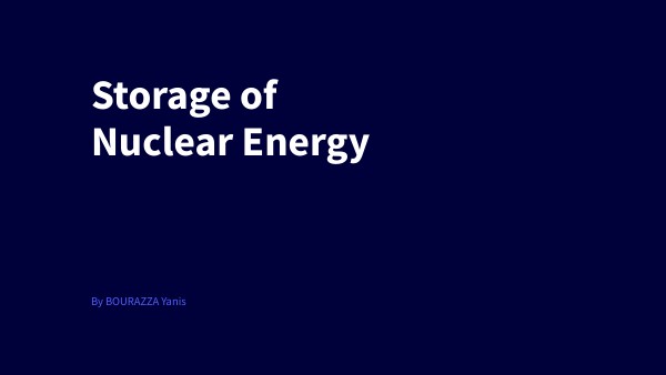 Storage of nuclear Energy ETLV | Genially