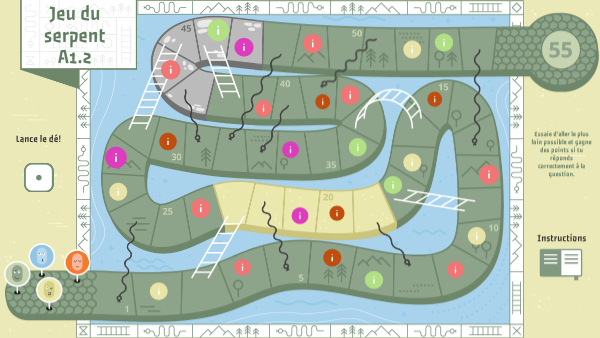 Jeu du serpent FLE A1.2 Lucie