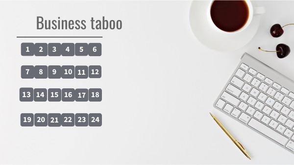 business taboo | Genially