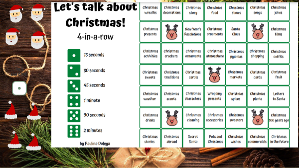 Christmas speaking tasks | Genially