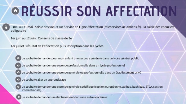 affectation rentrée 2022-2023