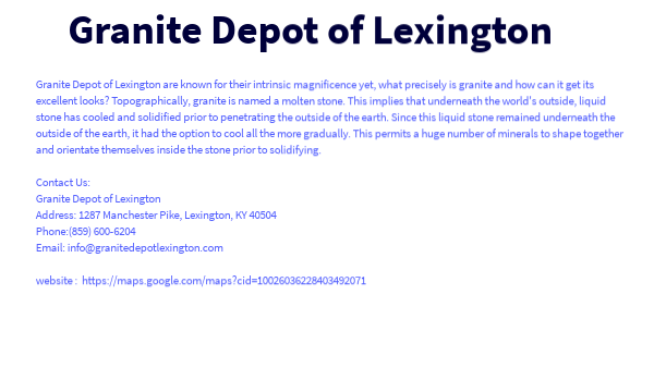 Granite Depot of Lexington | Genially