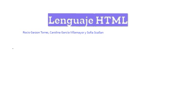 LENGUAJE HTML