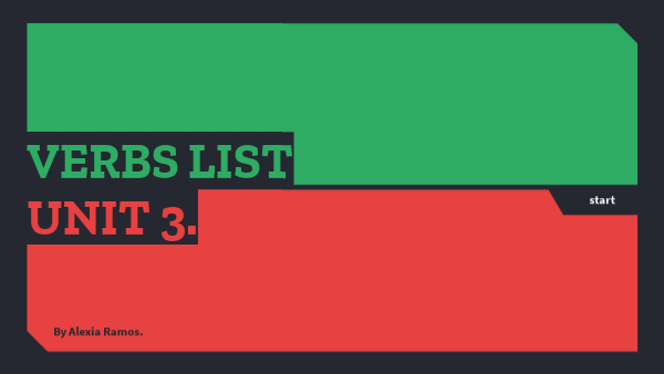 verbs list unit 3 | Genially