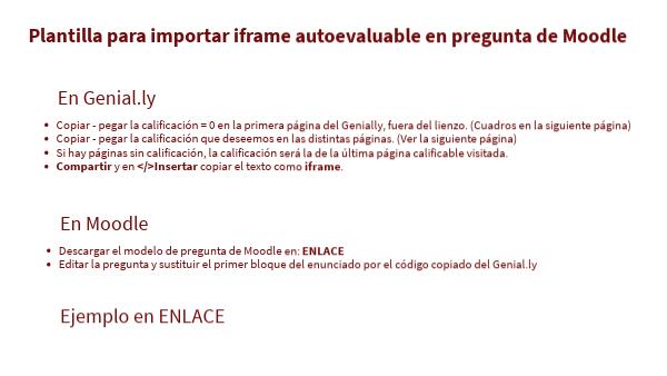 Plantilla Genially-Moodle de uno en uno | Genially