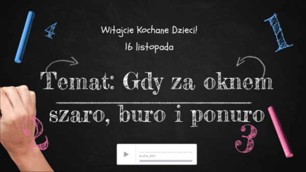 Temat: Gdy za oknem szaro, buro i ponuro | Genially