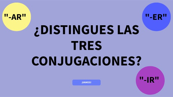 ¿DISTINGUES LAS TRES CONJUGACIONES?