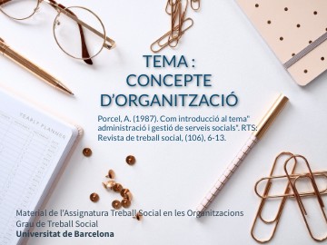 1. Concepte Organització- Porcell Porcell