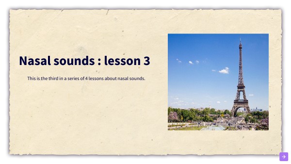 Pronunciation course Nasal sound 3 | Genially