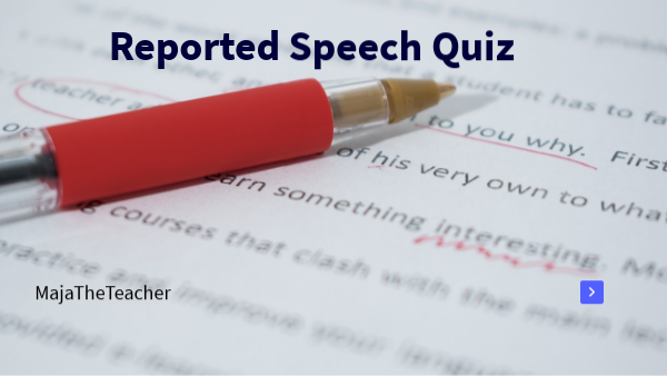 Reported Speech Quiz | Genially