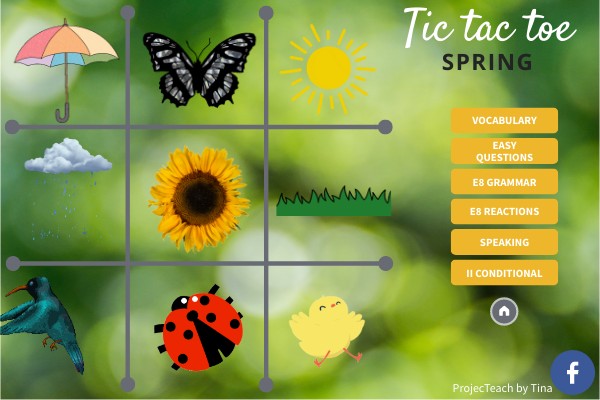 Tic tac toe Spring | Genially