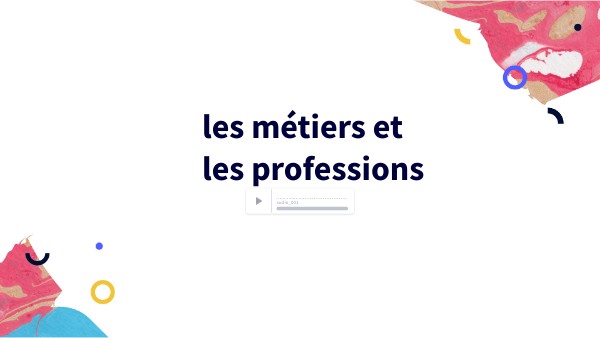 Les métiers et les professions | Genially
