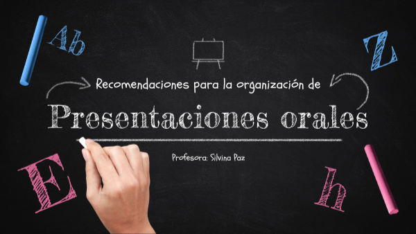 PRESENTACIONES ORALES