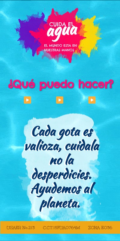 CUIDA EL AGUA