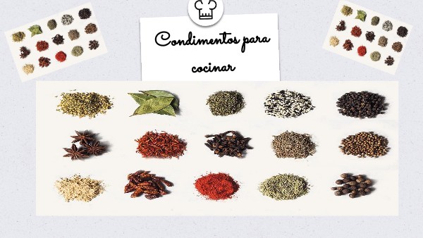Condimentos para cocinar.