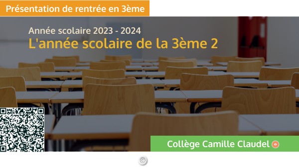 Présentation Rentrée 2023-2024 3ème | Genially