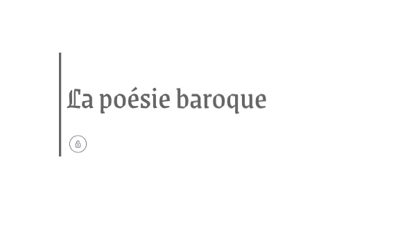 Poésie baroque
