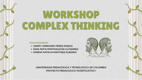 Workshop Complex Thinking