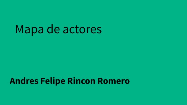 Mapa de actores