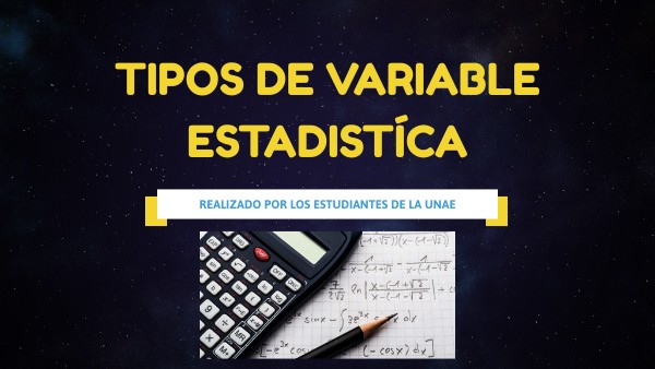 VARIABLES ESTADÍSTICOS