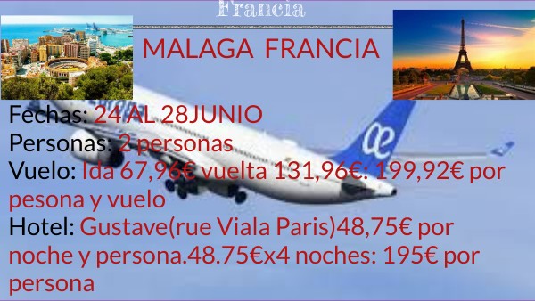 vacaciones Málaga Francia