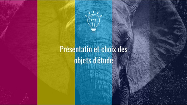 Présentation et choix des objets d'étude | Genially