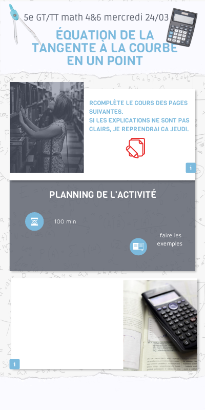 5e math 4&6: les dérivées