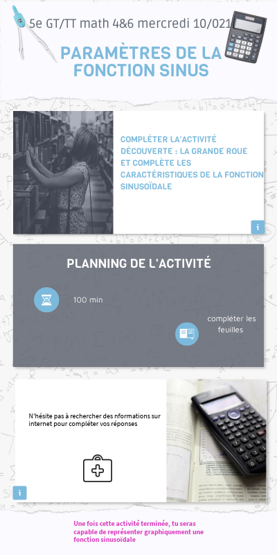 5e math 4&6: activité découverte les fonctions sin