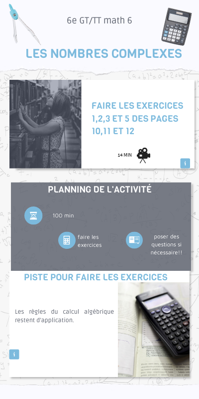 6e math 6:Les nombres complexes