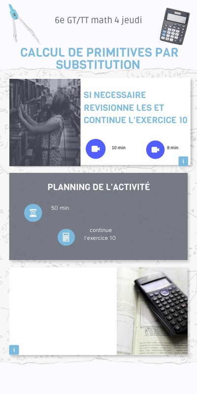6e math 4: intégration par substitution