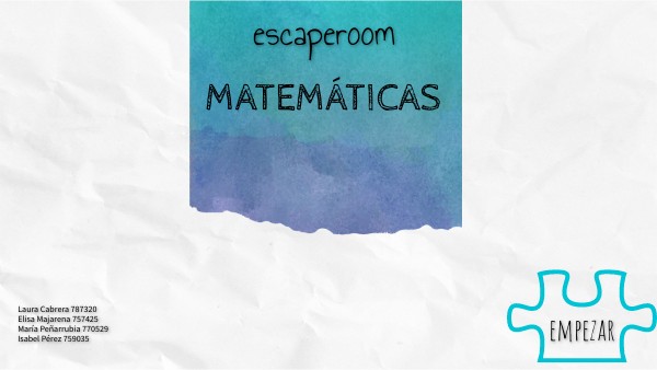 Escape Maths | Genially