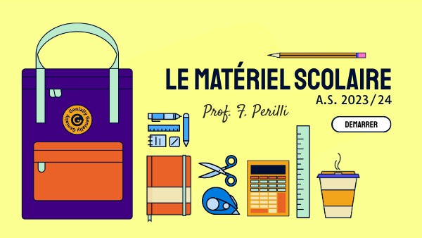 Le matériel scolaire | Genially