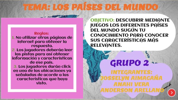 DESCUBRE LOS PAISES DEL MUNDO. GRUPO 2 | Genially