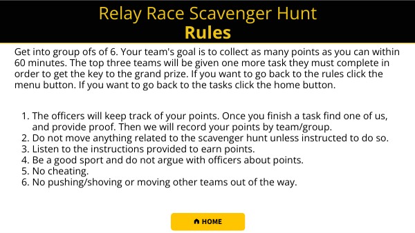 Relay Race Scavenger Hunt MHS Drama Club 2023 | Genially