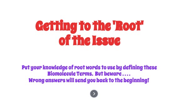 Biomolecule Root Terminology | Genially
