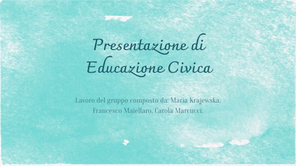 Presentazione ed. civica