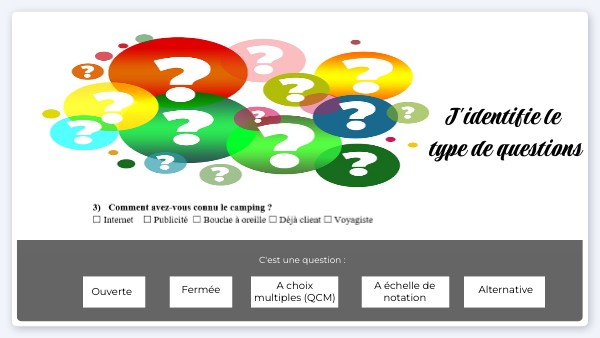 Identifier les différents types de questions d'un questionnaire | Genially