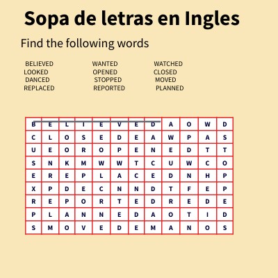 Find the following words