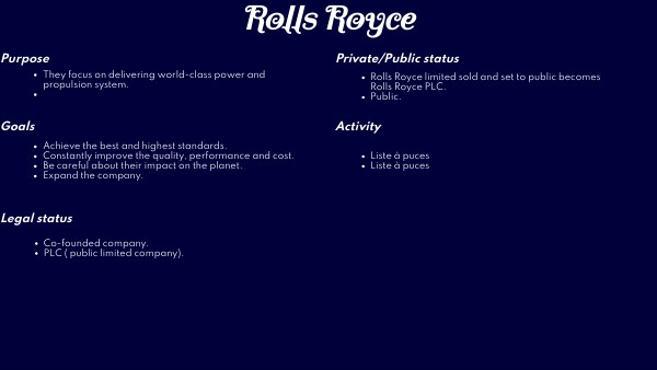 Rolls Royce | Genially