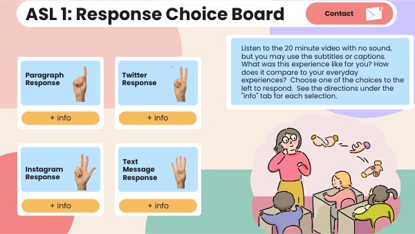 ASL Response Choice Board