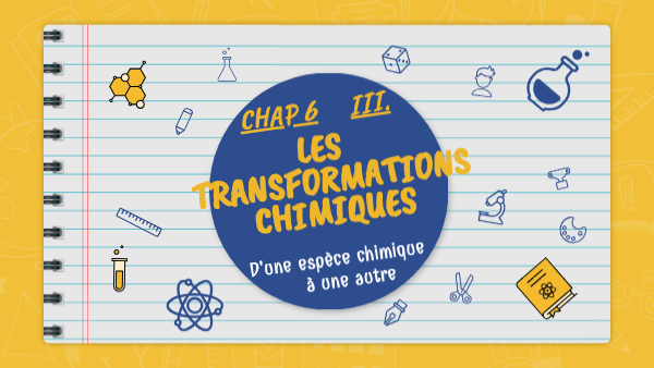 MDM 2nd : Chap 6 III Les transformations chimiques