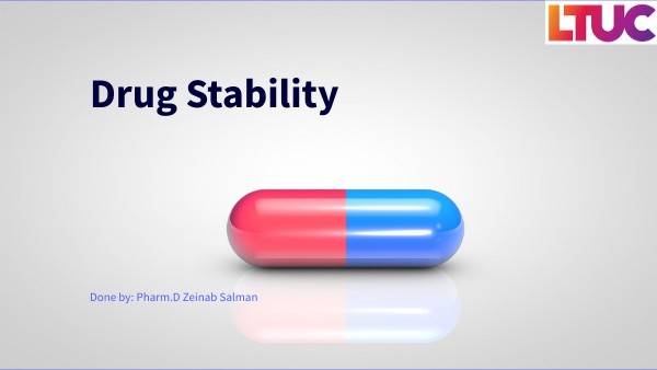 Drug Stability | Genially