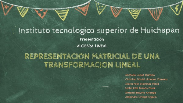 5.3 Representacion matricial de una transformacion lineal | Genially