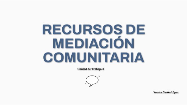 Recursos de mediación comunitaria | Genially